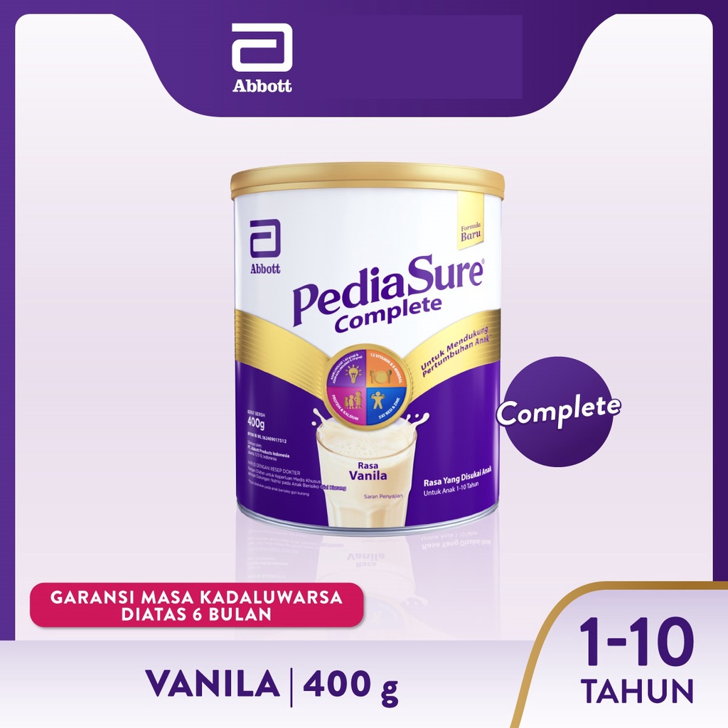 Jual PEDIACOMPLETE 400 g Vanila Pediasure Complete Susu Formula Pertumbuhan Anak 1-10 Tahun ...