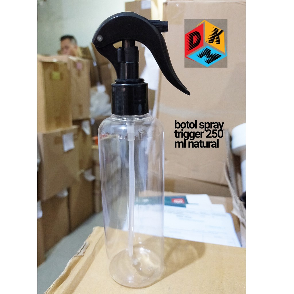 Botol spray 250 ml natural trigger hitam | Shopee Indonesia