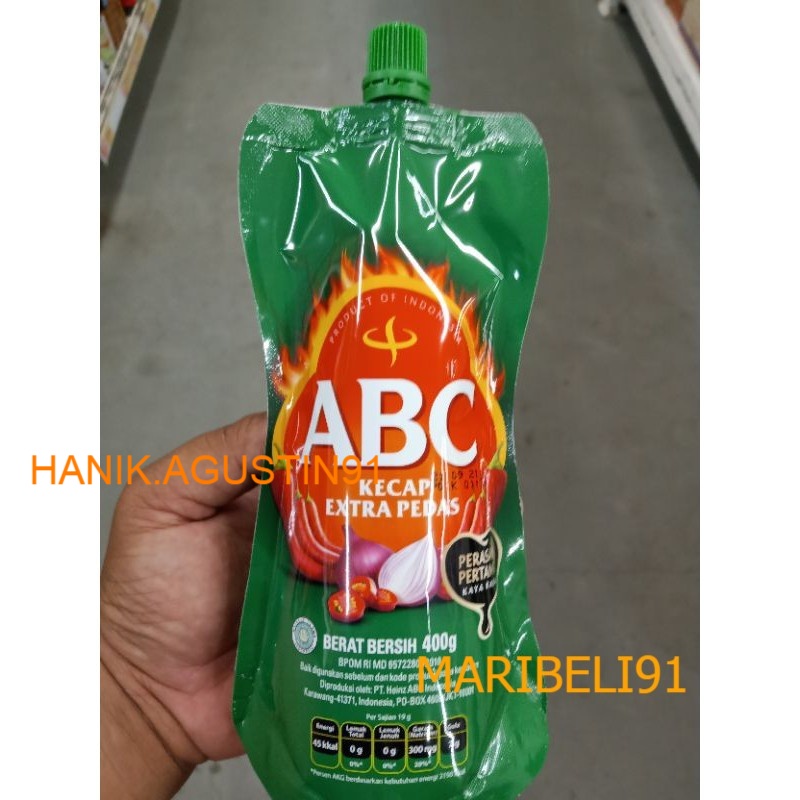 Jual ABC - KECAP EXTRA PEDAS KEMASAN POUCH 400g | Shopee Indonesia