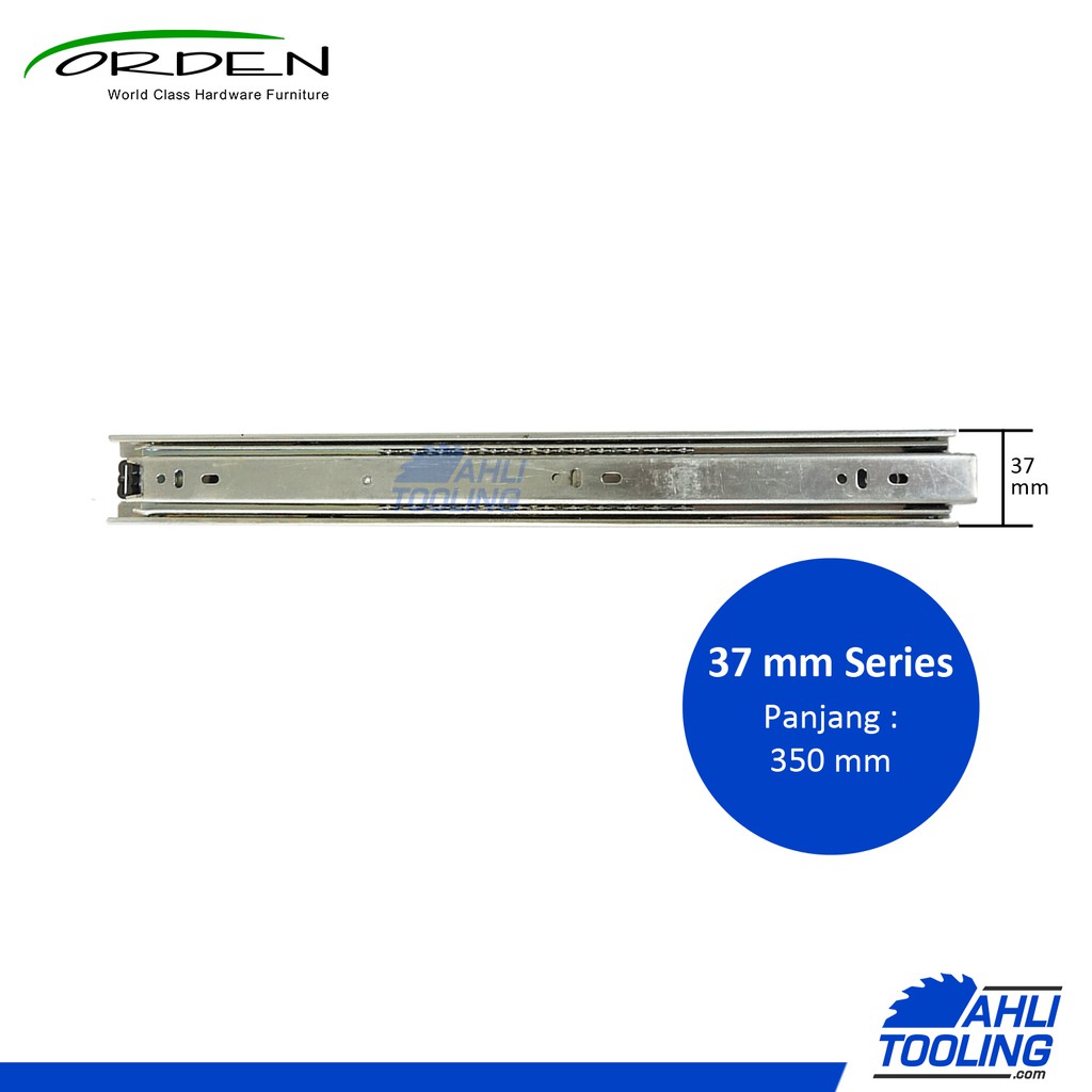 Jual Rel double tarik 37mm panjang 350mm rel bearing full extension ...