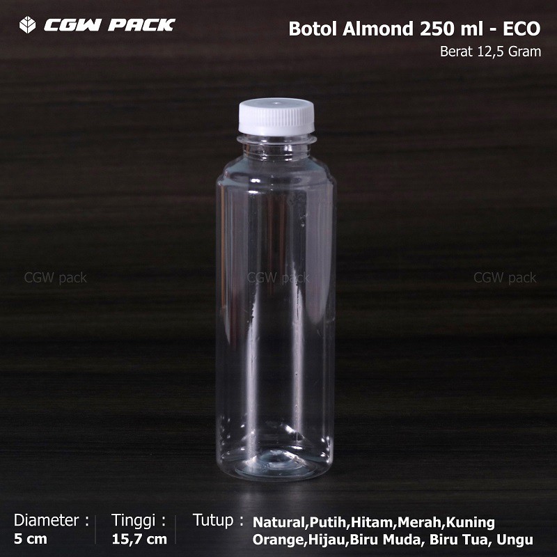Botol Plastik 250 ml ALmond / Botol Almond 250 ml - Grade Ekonomis ...