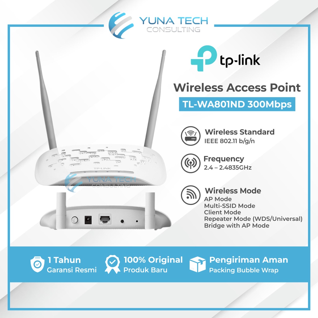 Jual TP-Link TL-WA801ND 300Mbps Wireless N Access Point AP Multi-SSID ...