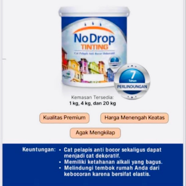 NODROP CAT PELAPIS ANTI BOCOR TINTING 4 KG WARNA LENGKAP | Shopee Indonesia
