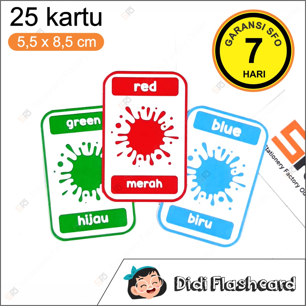 Jual Flash Card Warna - Kartu Pintar Anak Flashcard | Shopee Indonesia