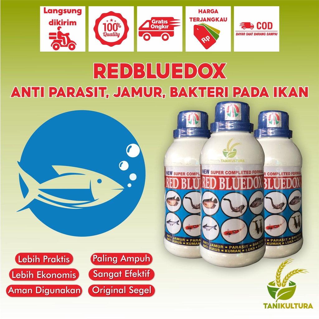 Jual Red Bluedox Obat Ikan Anti Jamur Parasit Bakteri Kuman Dan Luka ...