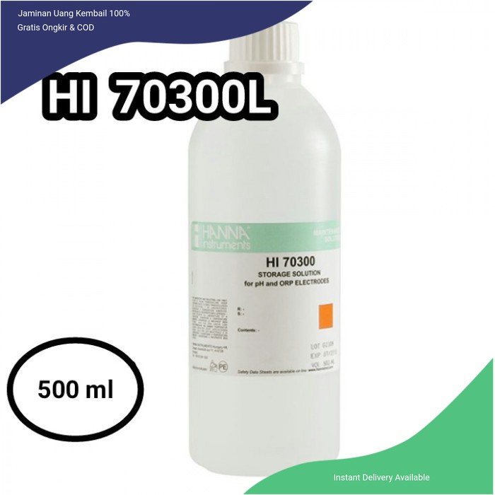 Jual Hanna instruments HI-70300L pH Electrode Storage Solution, 500 mL ...