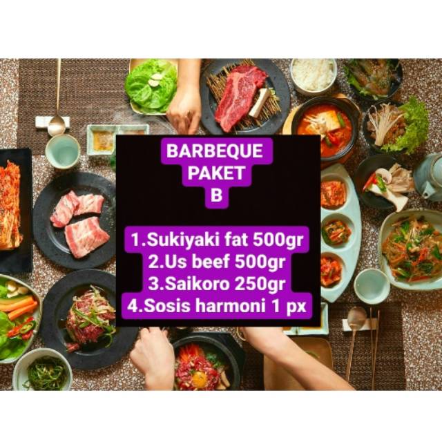 Jual PAKET BBQ B - SAIKORO/ SUKIYAKI FAT/ US BEEF/ CEDEA OTAK -OTAK ...