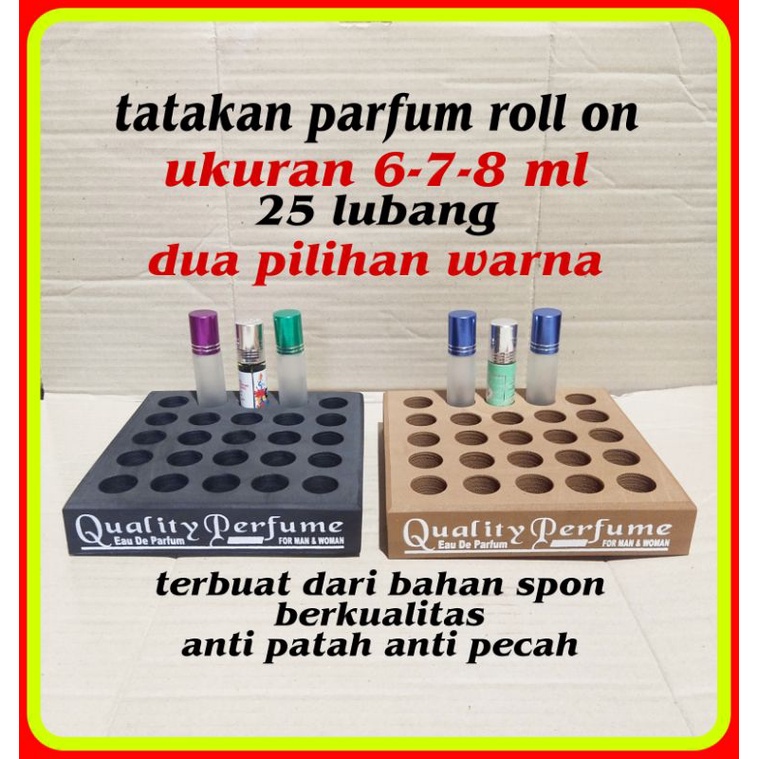 Jual tatakan/display parfum roll on 6-7-8 ml, berkualitas Indonesia ...