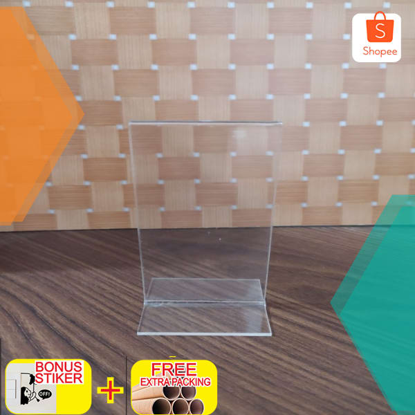 Jual stand acrylic - stand meja - desk acrylic sign Keren | Shopee ...