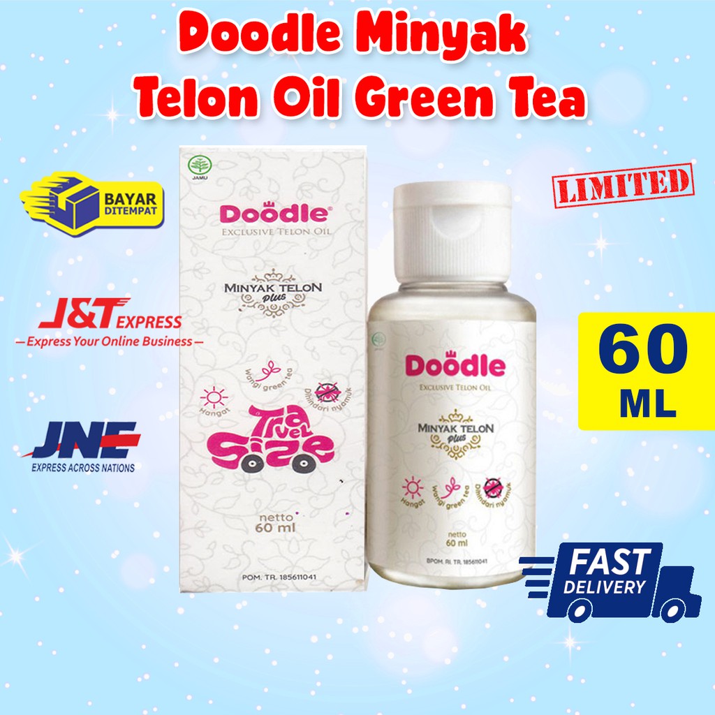 Jual Doodle Telon Oil - Minyak Telon Aroma Green Tea 60ml | Shopee ...