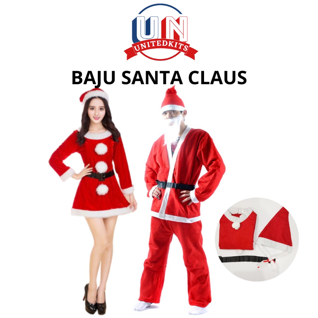 Jual BAJU SANTA DEWASA CEWEK DAN COWOK-KOSTUM SANTA CLAUS-NATAL ...