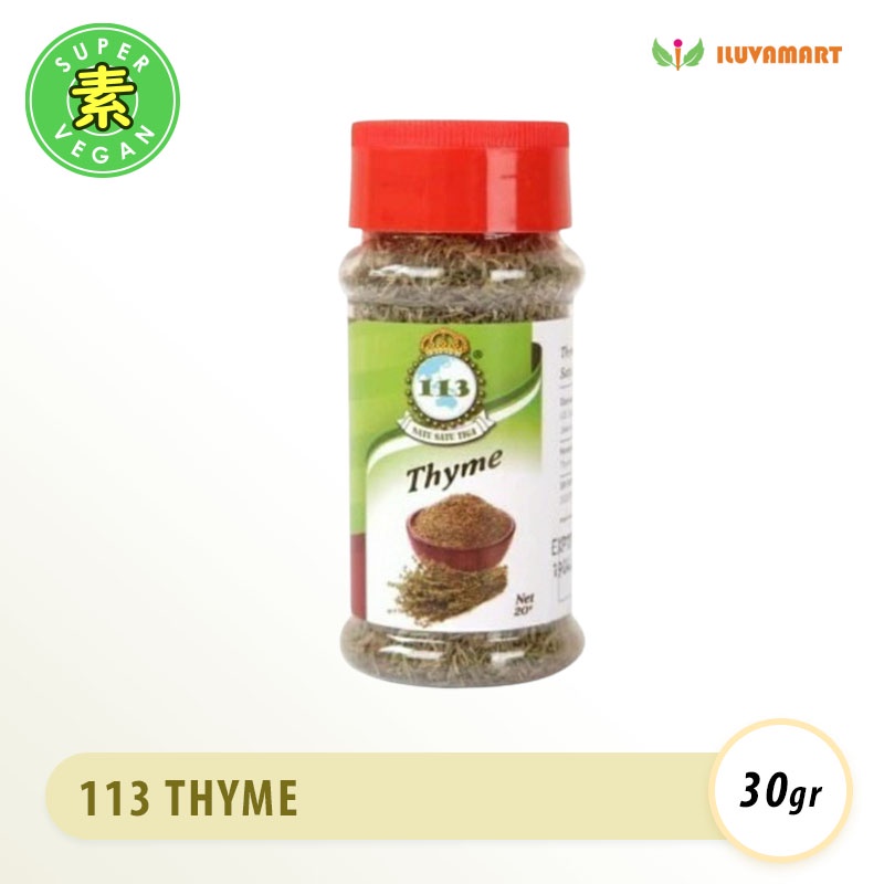 Jual Dried Thyme Leaves / Daun Timi Kering halus Asli Merk 113 Botol ...