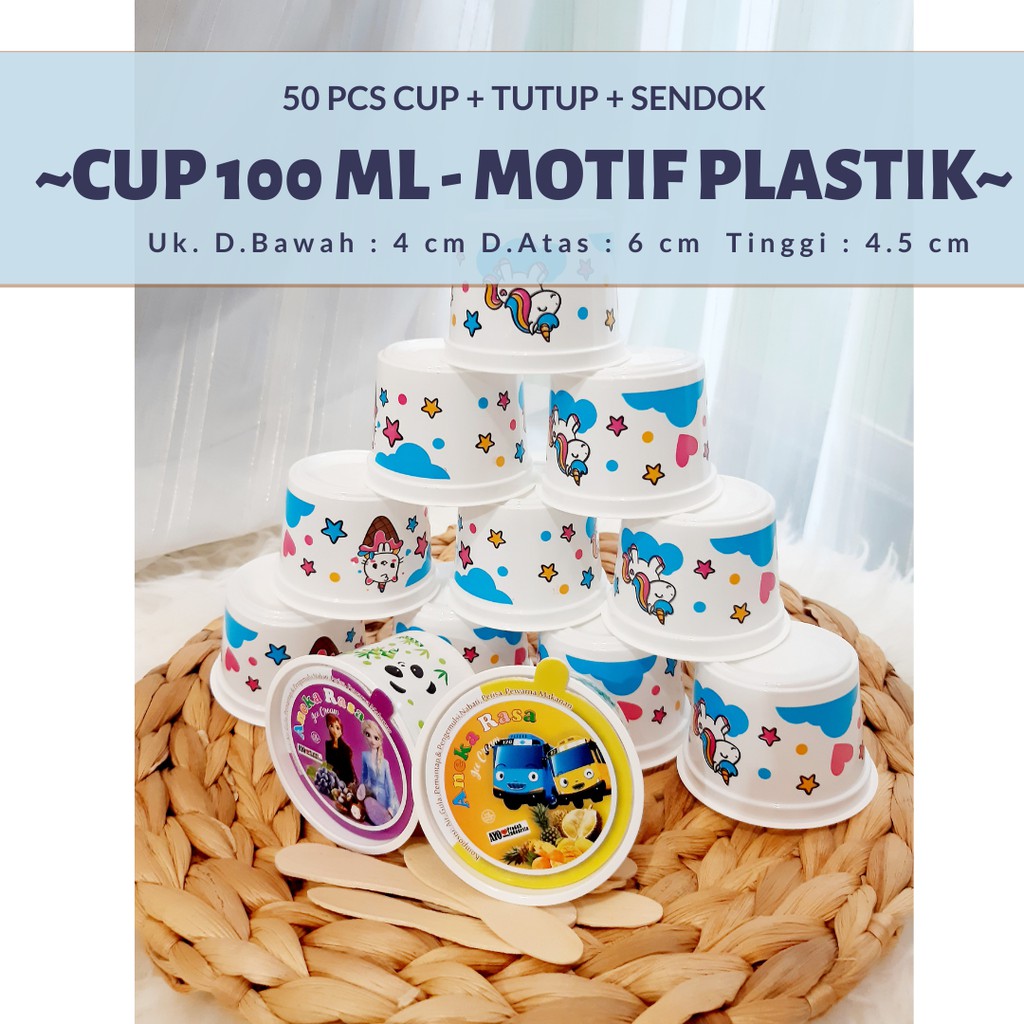 Jual Cup Es Krim 100ml - Cup Ice Cream Plastik - Jual Cup Es Krim ...