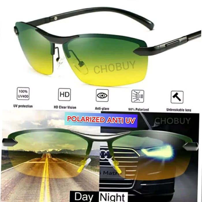 Jual Kacamata Polarized sungglass Polaroid Anti Silau UV Siang dan Malam Indonesia|Shopee Indonesia
