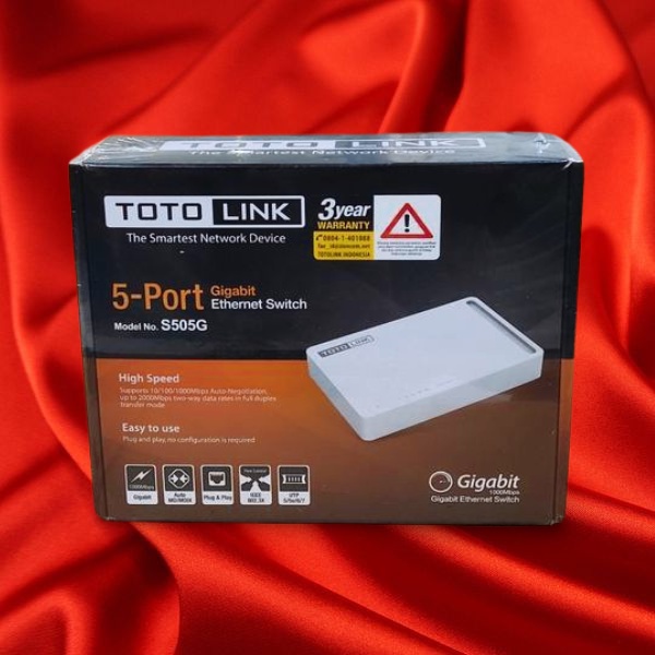 Jual Switch Hub Totolink 5 Port Gigabit 1000Mbps MDI-X S505G-Totolink ...
