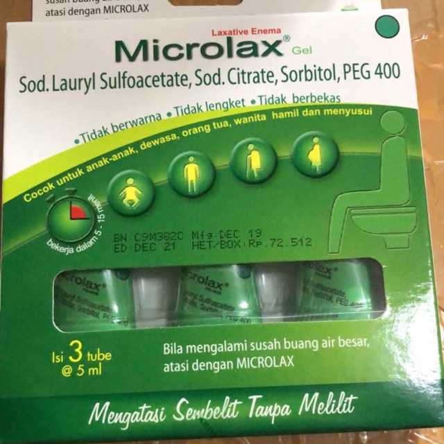 Jual Microlax Gel isi 3 tube (@ 5ml) | Shopee Indonesia
