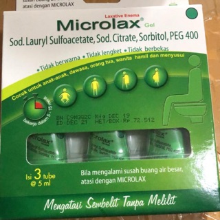 Jual Microlax Gel isi 3 tube (@ 5ml) | Shopee Indonesia