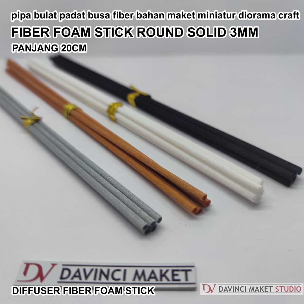 Jual Fiber Foam Stick Round Solid - Pipa Busa Fiber Empuk Bulat Padat ...