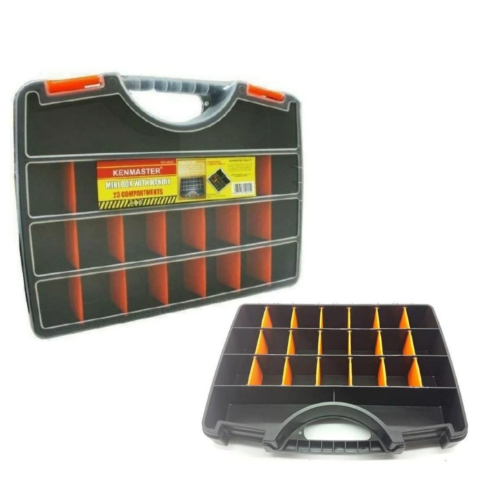 Jual PROMO TERMURAH KENMASTER Mini Toolbox Sekat 23 Plastik Tempat ...