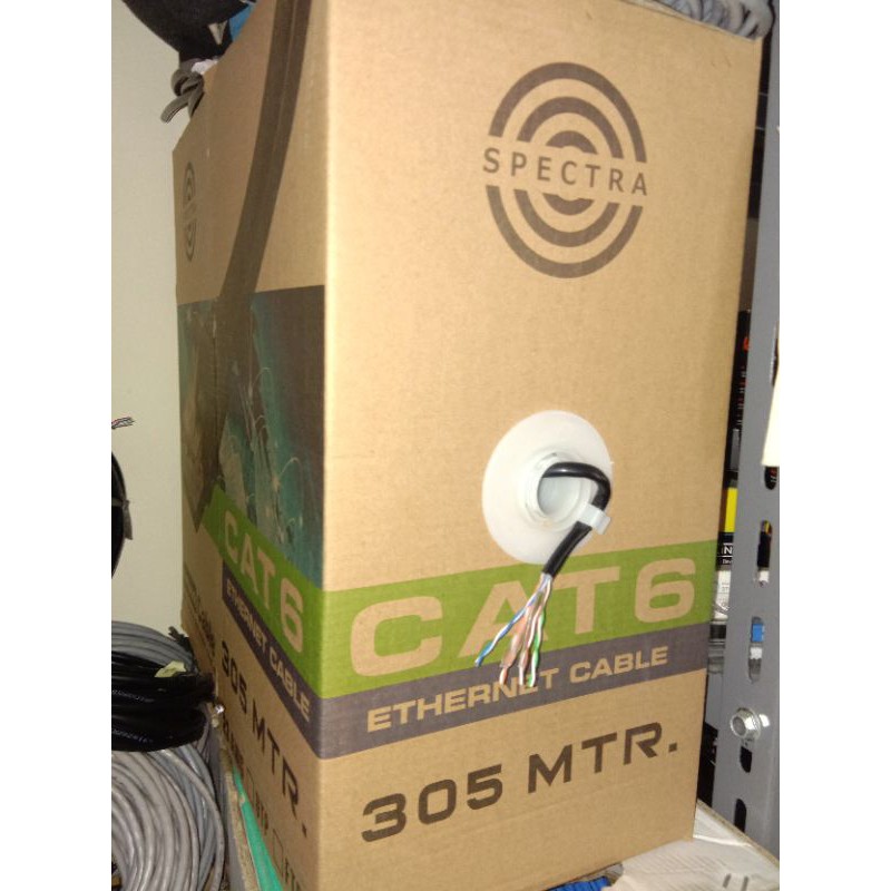 Jual Kabel LAN Spectra FTP STP Cat6 Outdoor 305m gigabit | Shopee Indonesia
