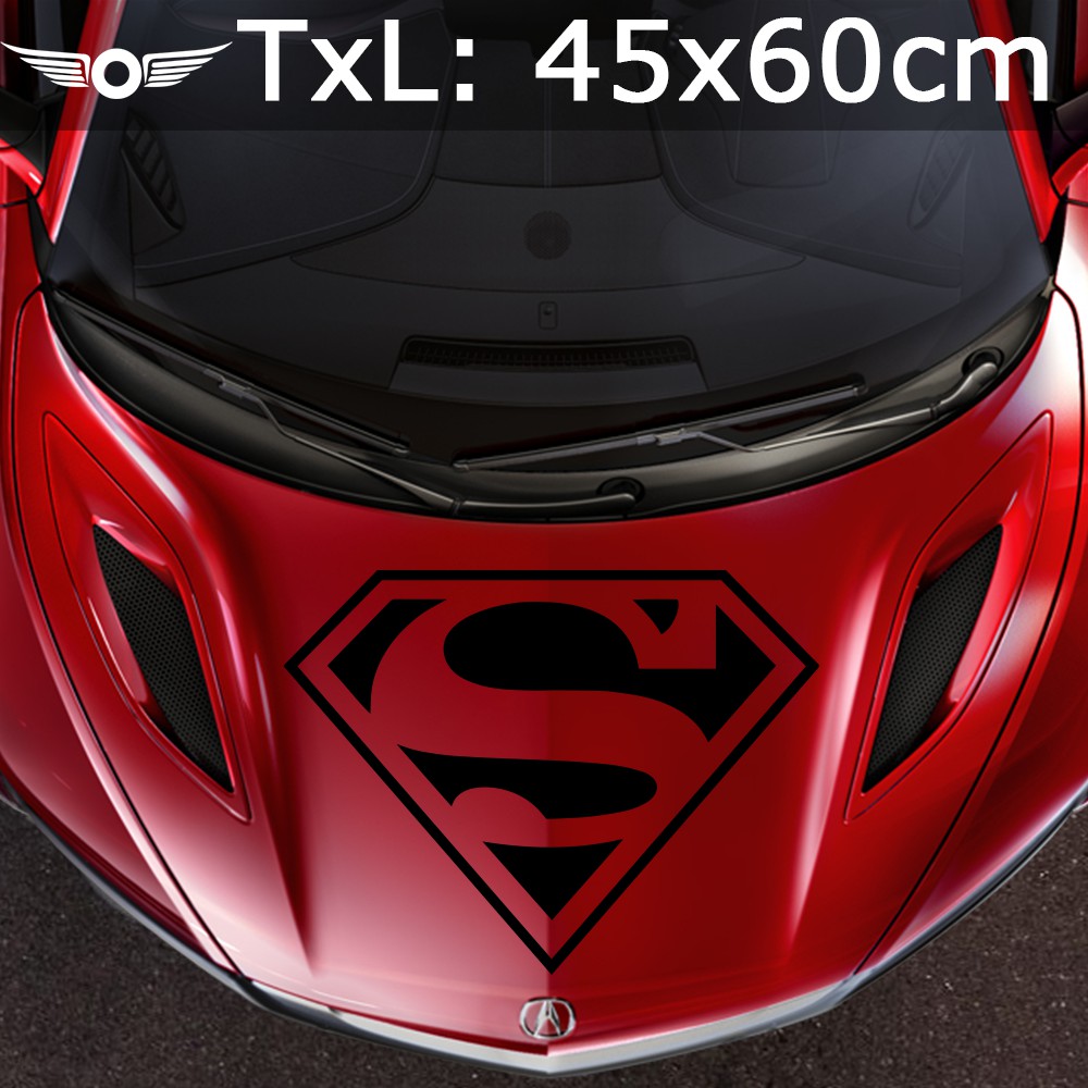 Cutting sticker mobil Superman Basic Logo stiker keren 60cm | pgmall