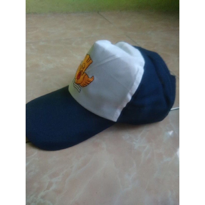 Jual TOPI SMP Biru Putih dan Biru Biru topi Bordir topi sekolah 100% ...