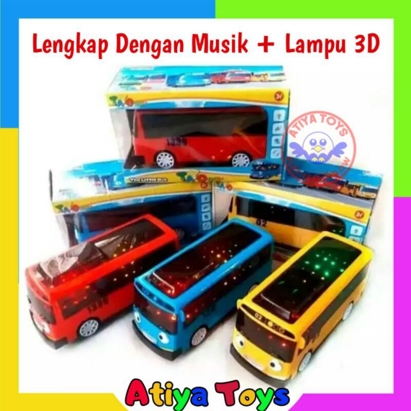 Jual Mainan Mobil Mobilan Bus Bis Tayo The Little Bus Plastik Led 3D Set Anak Laki Laki Cowok ...