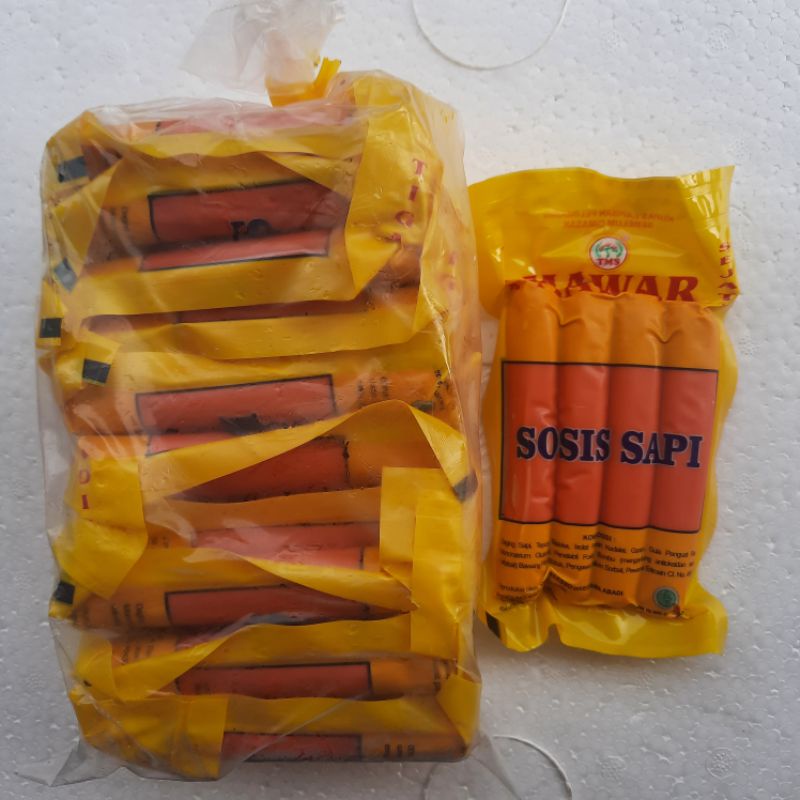 Jual 1 pack Sosis sapi mawar isi 10 bks x 4pis 880 gram harga murah ...