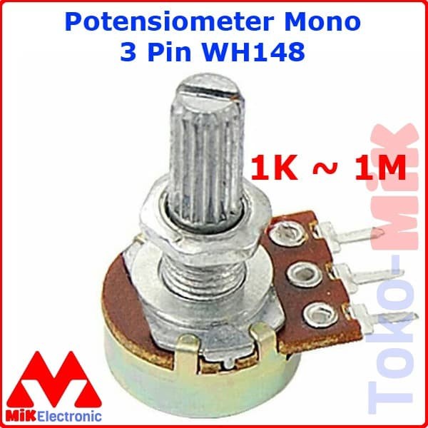 Jual POTENSIOMETER MONO LINEAR POTENSIO METER VARIABLE RESISTOR 1K - 1M ...