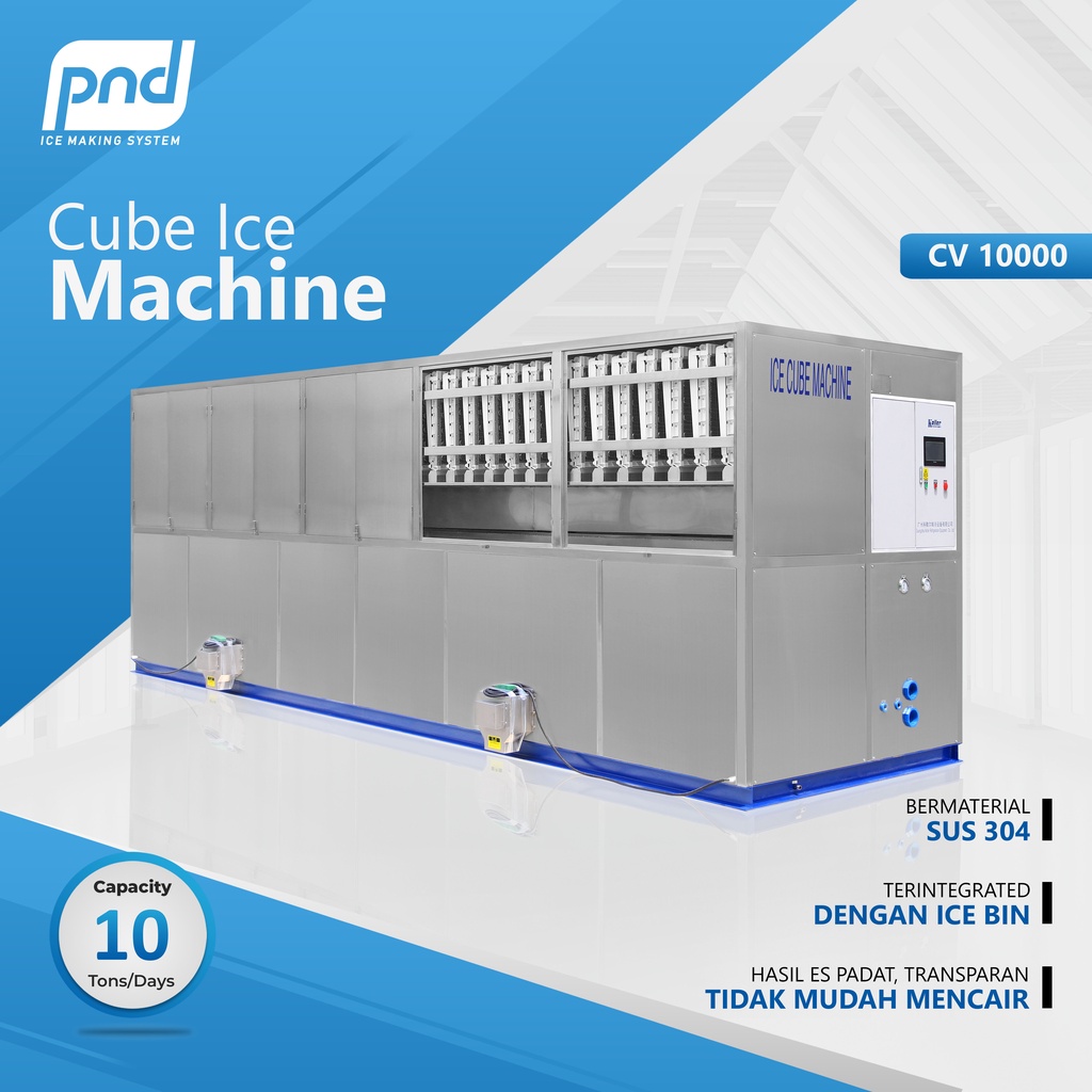 Jual Mesin Pembuat Es Batu Cube | Ice Cube Machine | Kapasitas 10 Ton ...