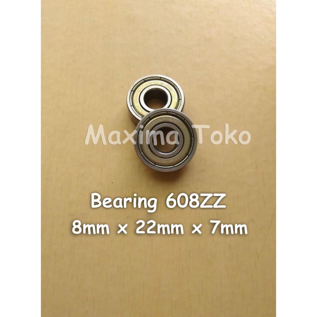 Ball Bearing 608ZZ 608Z F608ZZ Deep Groove Miniature 8mm x 22mm x 7mm ...