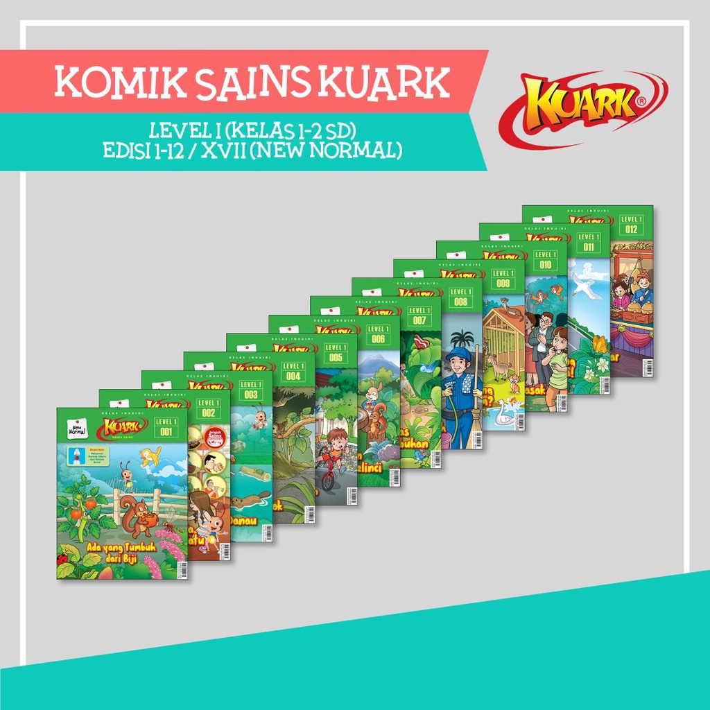Jual KUARK Komik Sains Paket New Normal Nomor 001 sd. 012 lengkap semua level | Shopee Indonesia