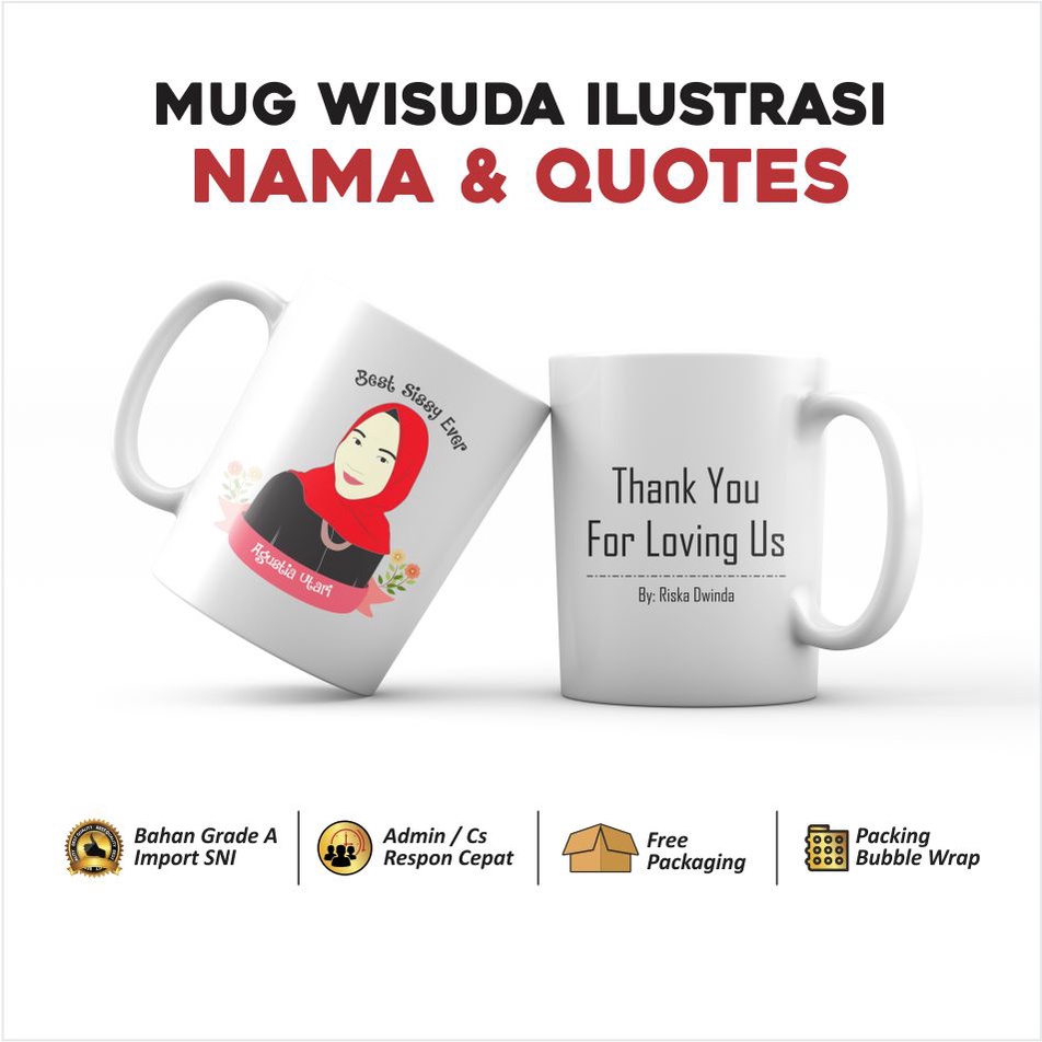 Jual Mug Wisuda Custom Nama Mug Wisuda Unik Hadiah Unik Hadiah Wisuda ...