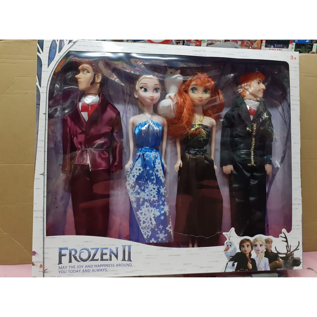 Jual Figure frozen set elsha anna princess pangeran 4pc set lengkap box ...