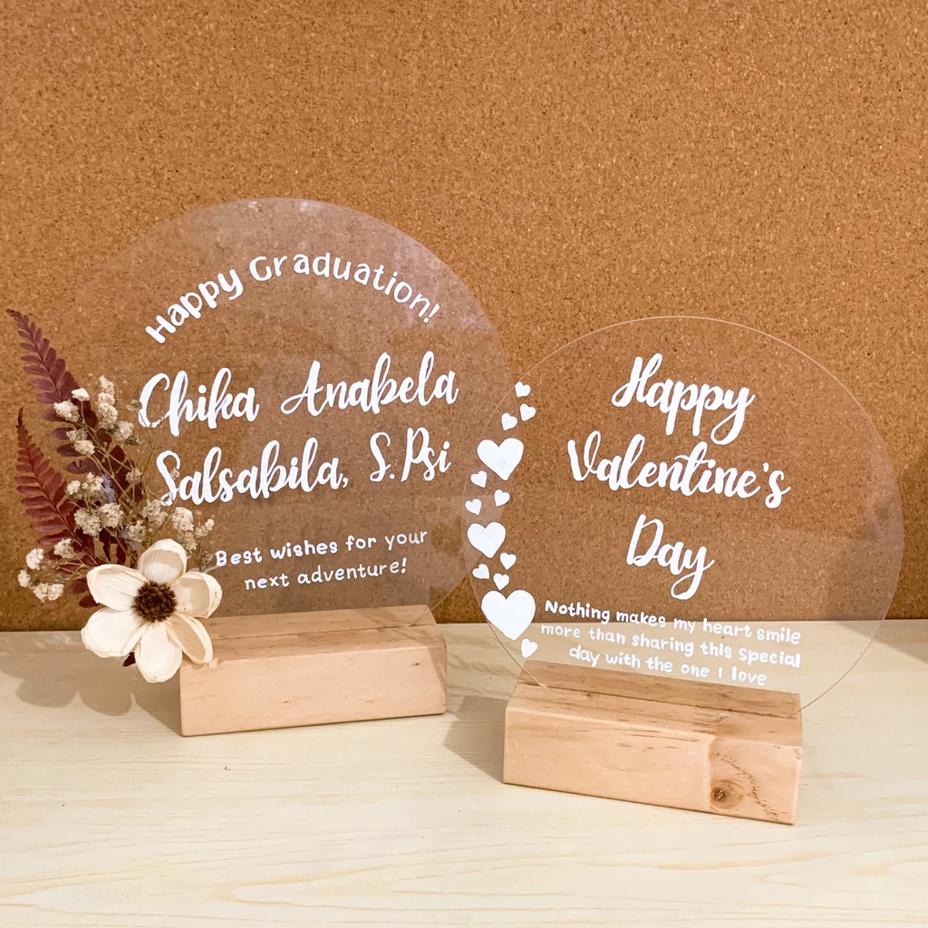 Jual Acrylic Lettering Custom Hampers Gift Box | Kado Akrilik Custom ...