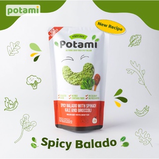 Jual Potami Snack varian Spicy Balado - Mie Remes Bayam tanpa MSG 65 gr ...