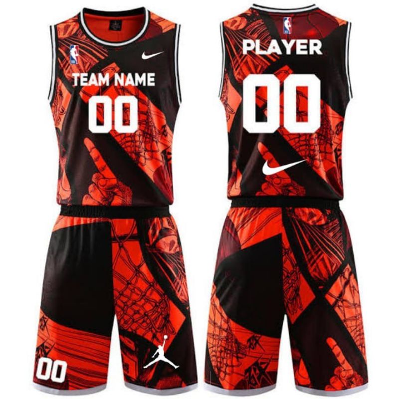 Jual Setelan Jersey Basket Custom Full Printing (Gratis nama dan nomor ...