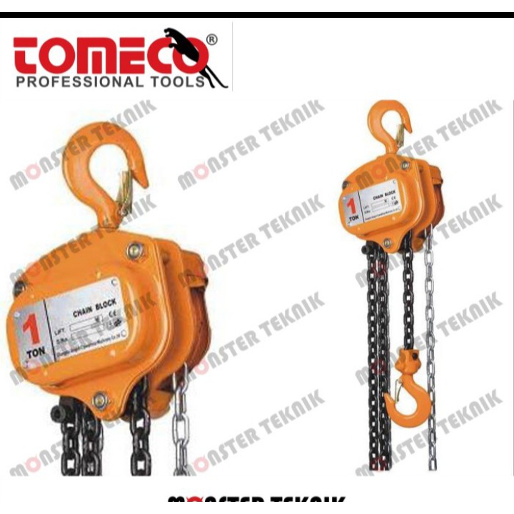 Jual Takel Tomeco 1 Ton x 3 mtr Chain Block Triangle type Katrol Rantai ...