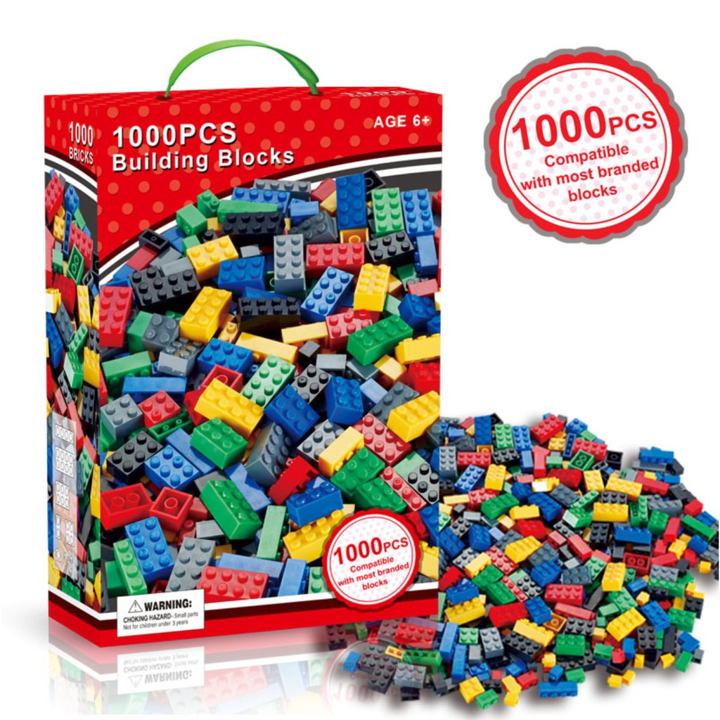 [LOGU] Building brick, Mainan blok 500 1000 pcs, Mainan susun balok ...