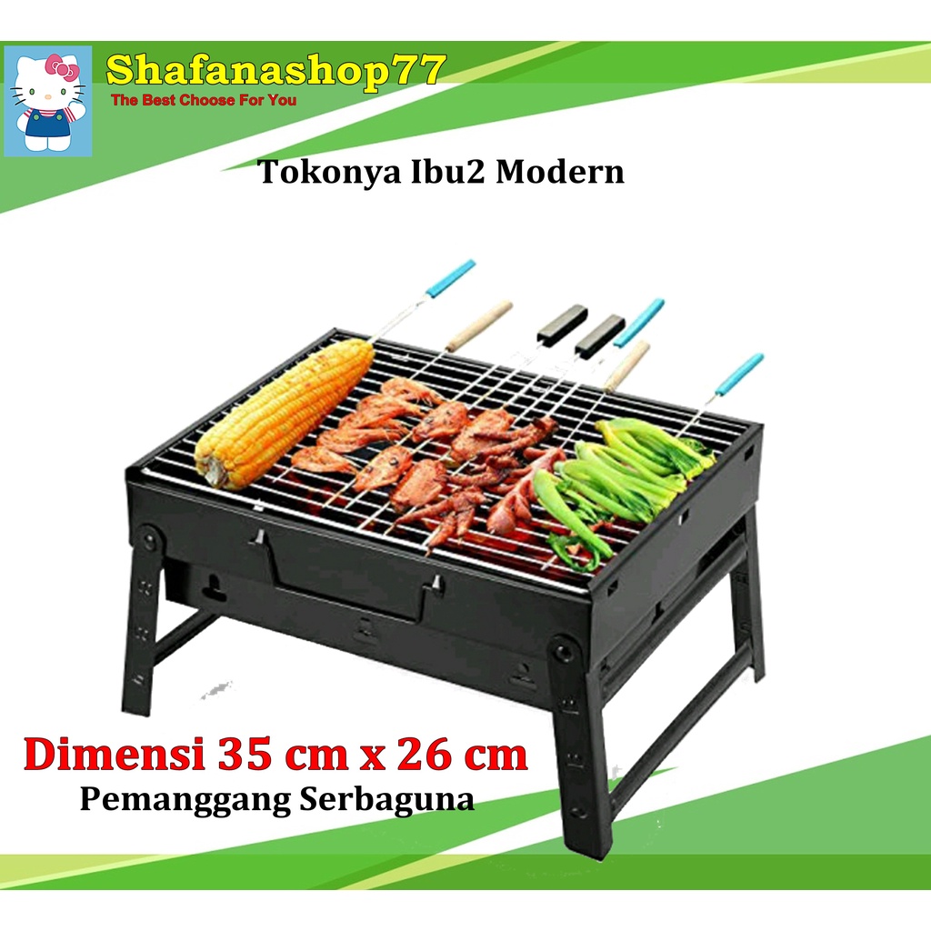 Jual panggangan sate portable/ panggangan arang portable/ tempat bakar ...