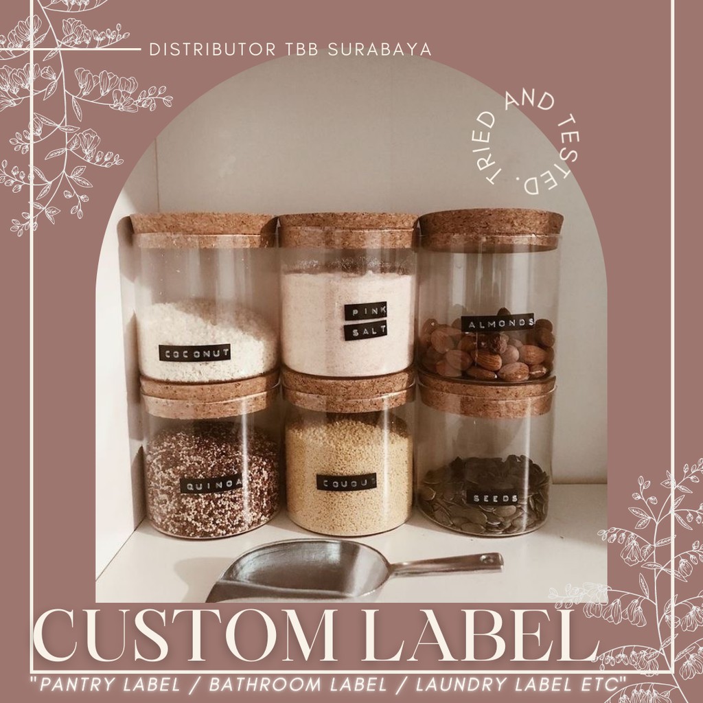 Jual CUSTOM CETAK LABEL ANTI AIR 3D ( PANTRY / NAMA / BUMBU DAPUR ...