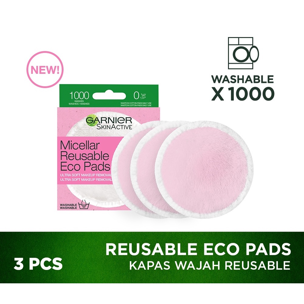 Jual Garnier Micellar Reusable Eco Pads 3 pcs | Shopee Indonesia