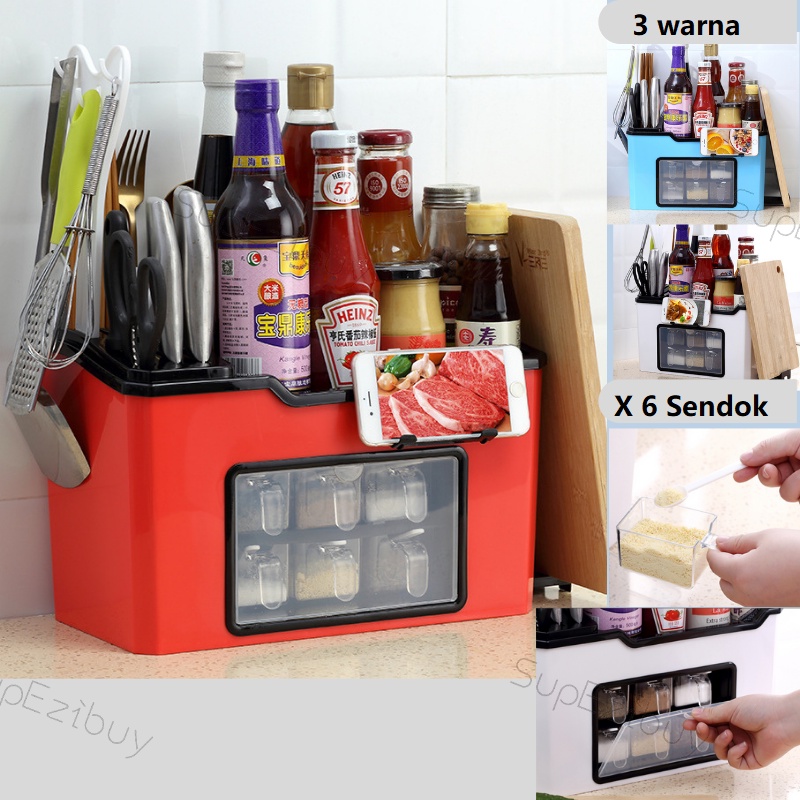 Jual Rak Bumbu Dapur Serbaguna Kitchen Shelf Rak Dapur Laci Bumbu Dapur ...