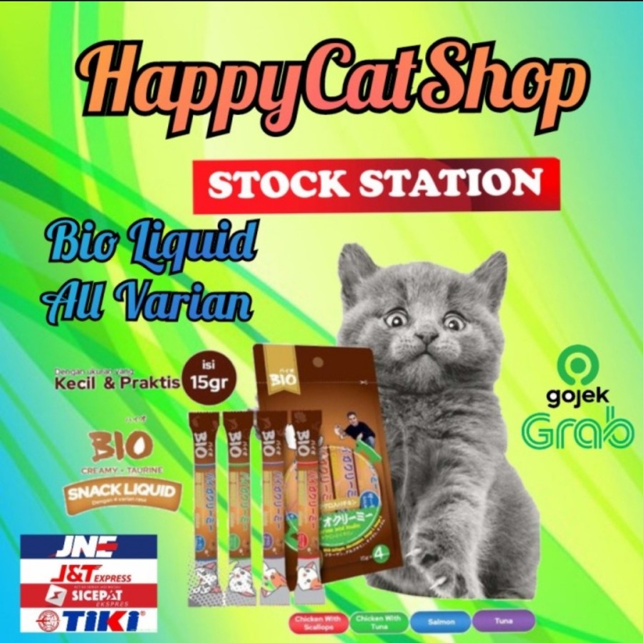 Jual Snack Kucing Bio Liquid Creamy Treats 1pack - Snack Kucing Bio ...