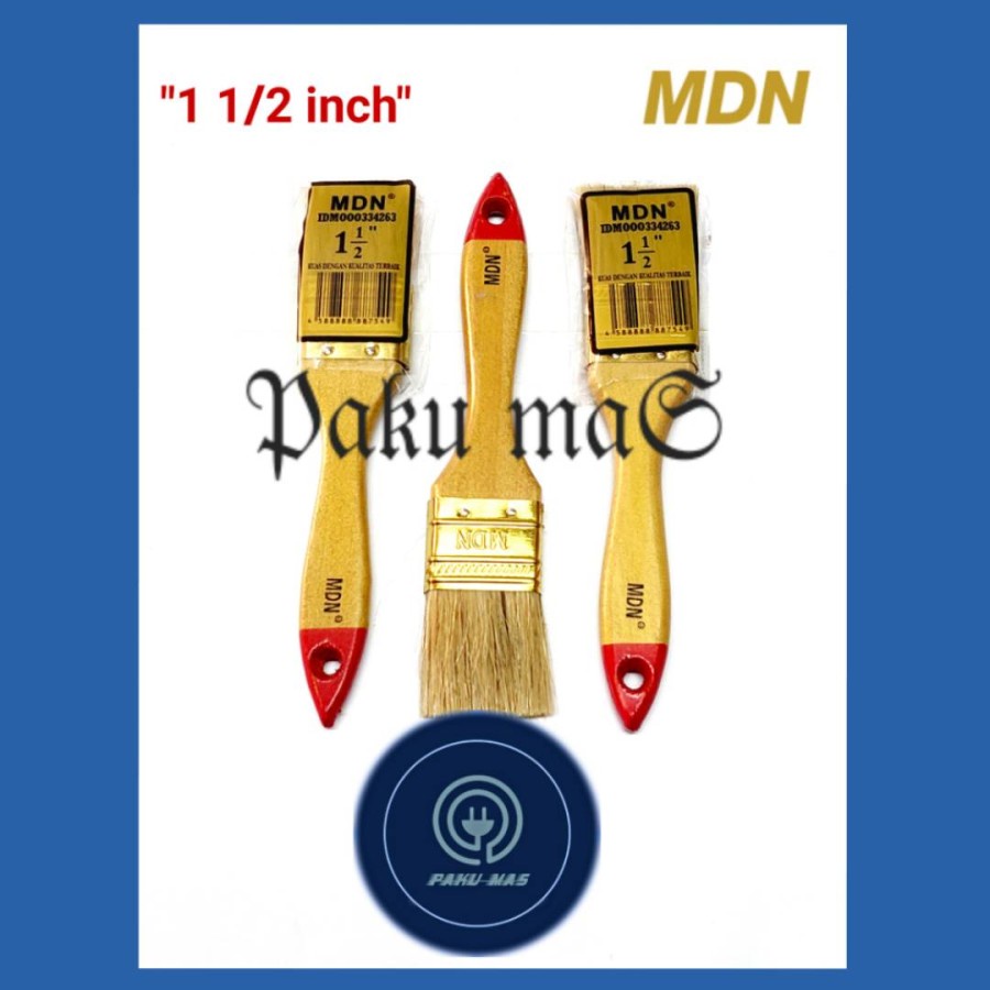 Jual kuas cat mdn kuas ukuran 1 1/2 inch | Shopee Indonesia