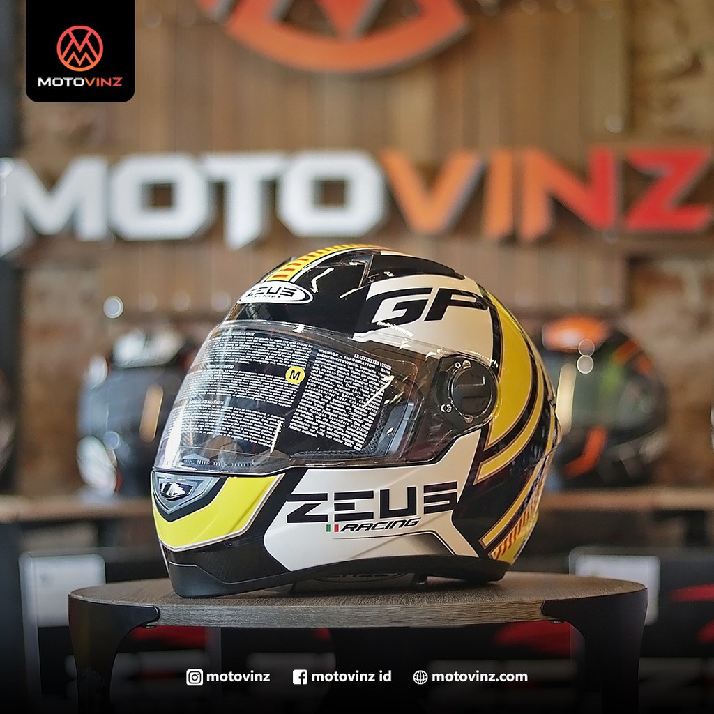 Jual Helm Full Face Zeus 811 Black Al2 Yellow Original | Shopee Indonesia
