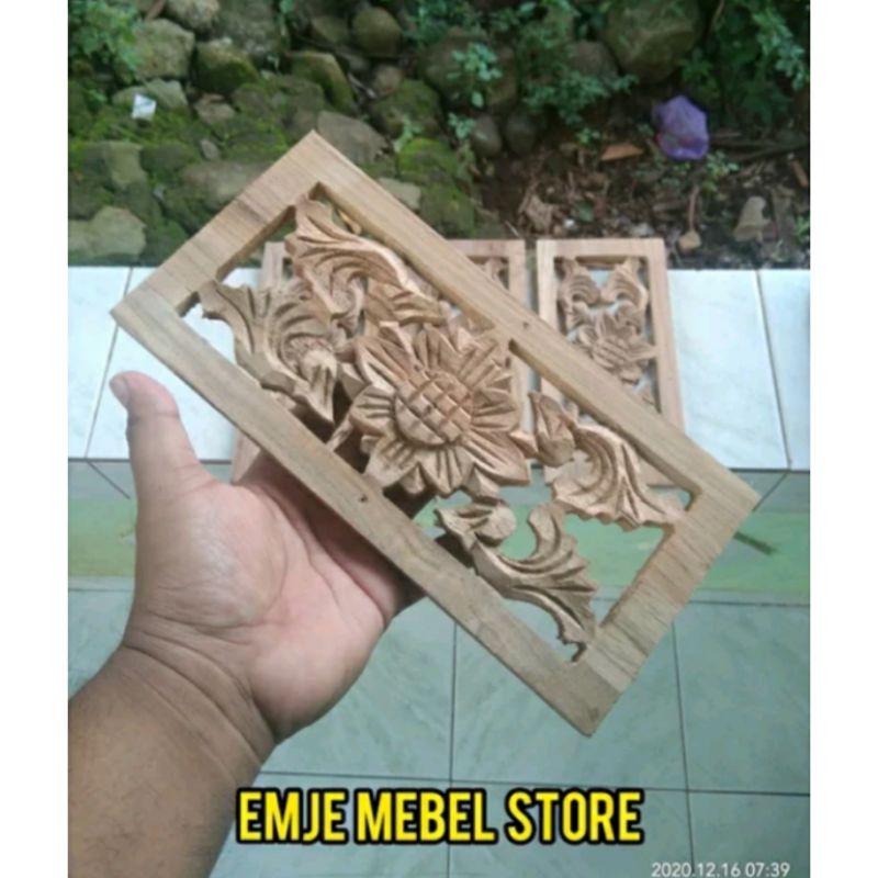 Jual ukiran tempel dekorasi dinding kayu ornamen | Shopee Indonesia