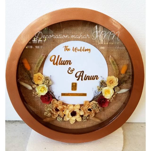 Jual Mahar bulat rustik pernikahan tema emas | Shopee Indonesia