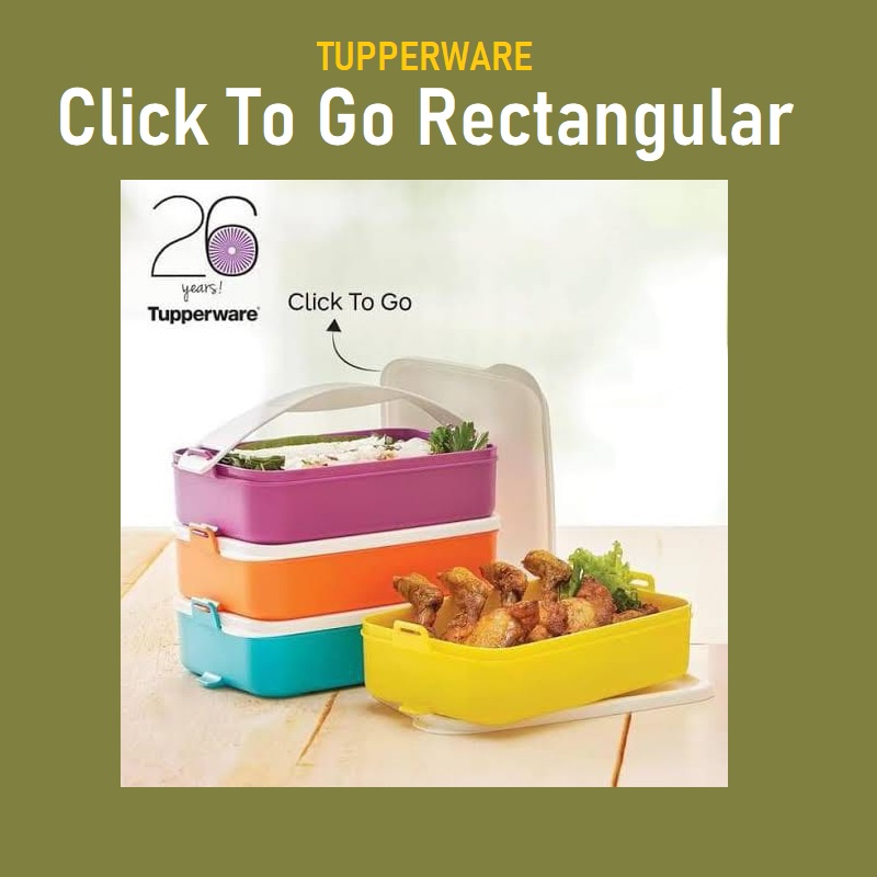 Jual Click To Go Rectangular Tupperware Indonesia|Shopee Indonesia