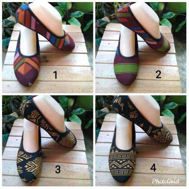 Sepatu perempuan etnik motif batik khas bali | Shopee Indonesia